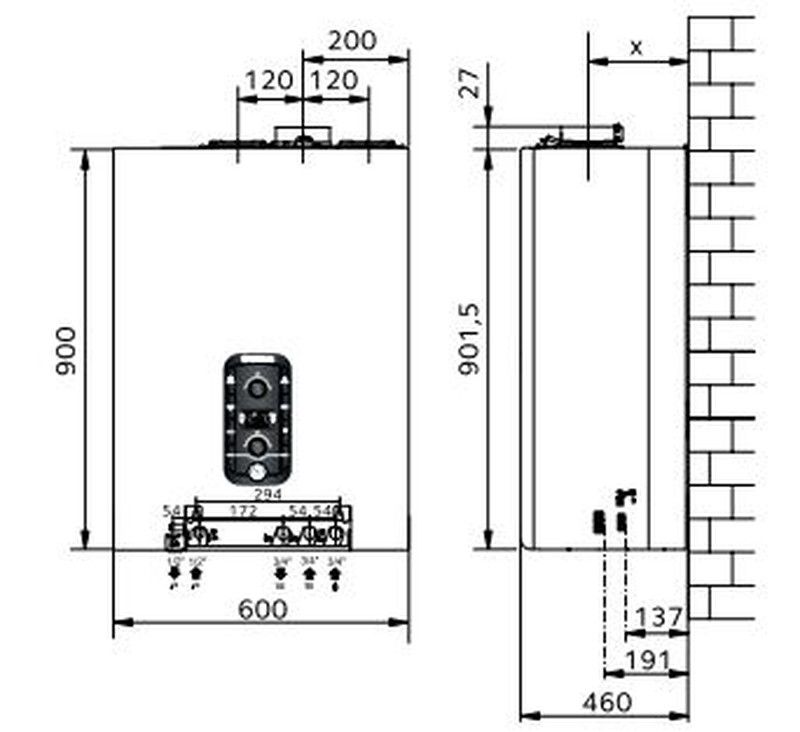 Caldera Chaffoteaux Niagara Advance 35 con acumulación de 40 litros ...
